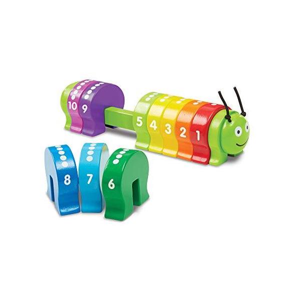 メリッサ&amp;ダグ おもちゃ 知育玩具 Melissa &amp; Doug 9274 Melissa &amp; Doug Counting Caterpillar - Classic Wooden Toy with 10 Color...