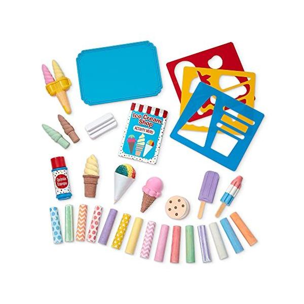 メリッサ&amp;ダグ おもちゃ 知育玩具 Melissa &amp; Doug 30622 Melissa &amp; Doug Ice Cream Shop Multi-Colored Chalk and Holders Play Se...