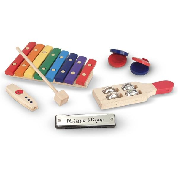 メリッサ&amp;ダグ おもちゃ おままごと ごっこ遊び Melissa &amp; Doug MND1318 Melissa &amp; Doug Band-in-a-Box Hum! Jangle! Shake! - 7-Piece M...