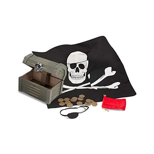 メリッサ&amp;ダグ おもちゃ おままごと ごっこ遊び Melissa &amp; Doug 2576 Melissa &amp; Doug Wooden Pirate Chest Pretend Play Set海外限定品を迅速輸入！5...