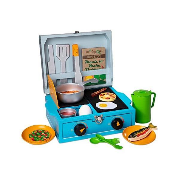 メリッサ&amp;ダグ おもちゃ おままごと ごっこ遊び Melissa &amp; Doug 30804 Melissa &amp; Doug Let’s Explore Camp Stove Play Set ? 24 Pieces -...
