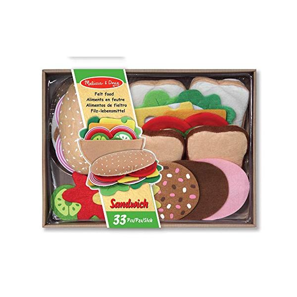 メリッサ&amp;ダグ おもちゃ おままごと ごっこ遊び Melissa &amp; Doug 13954 Melissa &amp; Doug Felt Food Sandwich Set | Pretend Play | Play Fo...
