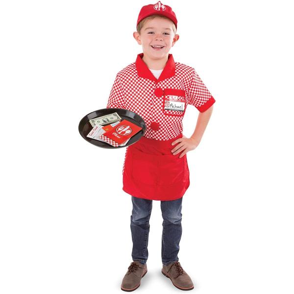 メリッサ&amp;ダグ おもちゃ おままごと ごっこ遊び Melissa &amp; Doug 98304 Melissa &amp; Doug Server Role Play Costume Dress-Up Set with Real...