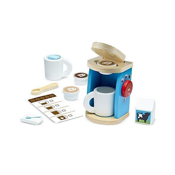 メリッサ&amp;ダグ おもちゃ おままごと ごっこ遊び Melissa &amp; Doug 98053 Melissa &amp; Doug 11-Piece Brew and Serve Wooden Coffee Maker Set...