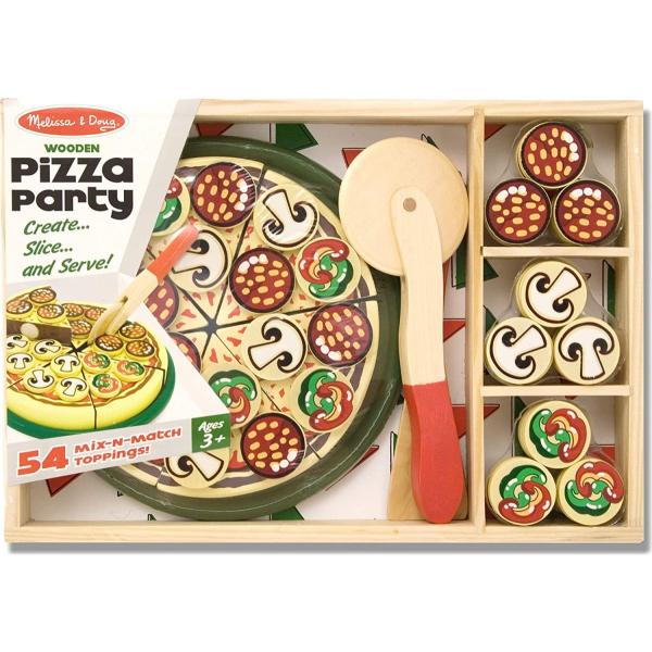 メリッサ&amp;ダグ おもちゃ おままごと ごっこ遊び Melissa &amp; Doug 0167 Melissa &amp; Doug Pizza Party Wooden Play Set &amp; 1 Scratch Art ...
