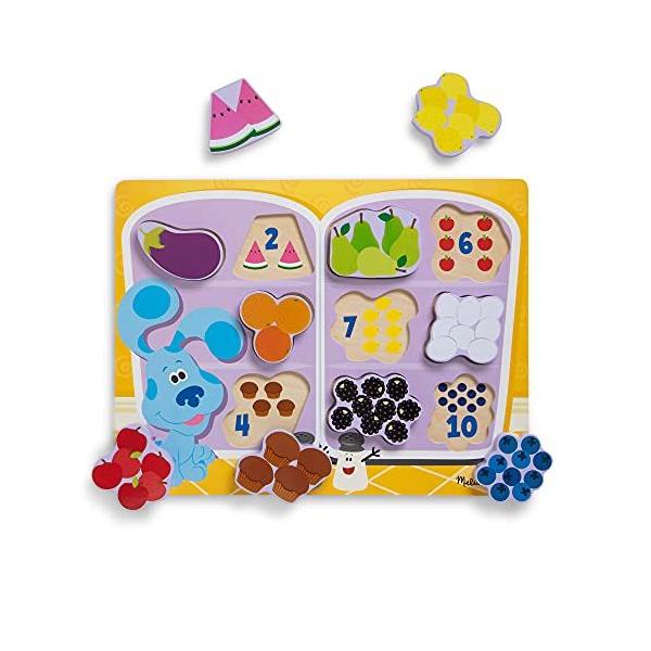 メリッサ&amp;ダグ おもちゃ 知育玩具 Melissa &amp; Doug 000772330244 Melissa &amp; Doug Blue's Clues &amp; You! Wooden Chunky Puzzle - ...