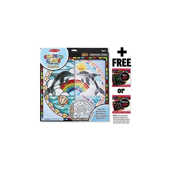メリッサ&amp;ダグ おもちゃ 知育玩具 Melissa &amp; Doug MELISSA/092913 Melissa &amp; Doug Dolphins: Stained Glass Made Easy Series &amp...
