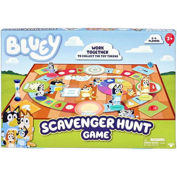 ボードゲーム 英語 アメリカ 海外ゲーム 17144 Bluey Scavenger Hunt Board Game, Cooperative Play with 4 Exclusive Mini-Figures, Indoor Games...