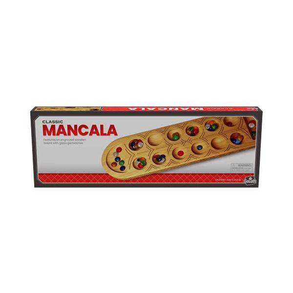 ボードゲーム 英語 アメリカ 海外ゲーム 920313 Classic Mancala Game - Features A Full-Sized, Solid Wooden Board with Exquisite Detail Stone...