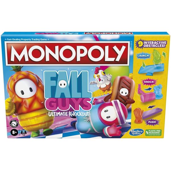 ボードゲーム 英語 アメリカ 海外ゲーム F4749 Monopoly Fall Guys Ultimate Knockout Edition Board Game for Players Ages 8 and Up, Dodge Inte...