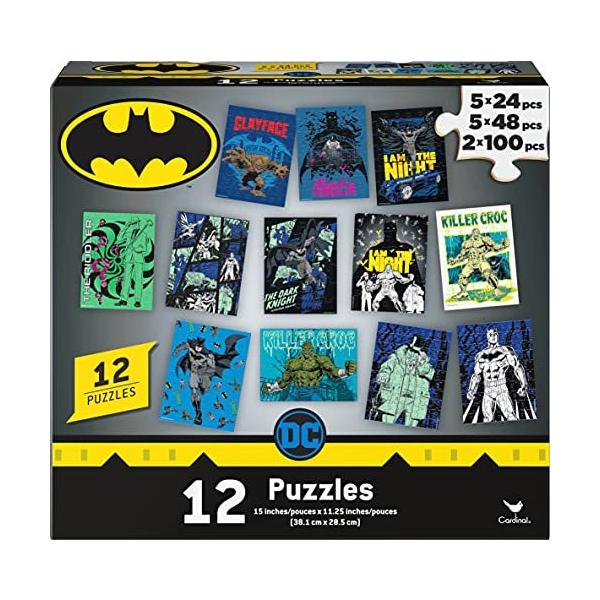 ジグソーパズル 海外製 アメリカ 6063956 Spin Master Games, DC Comics, Batman Puzzles 12-Pack, Kids Puzzles, Features Dark Knight, Clayf...