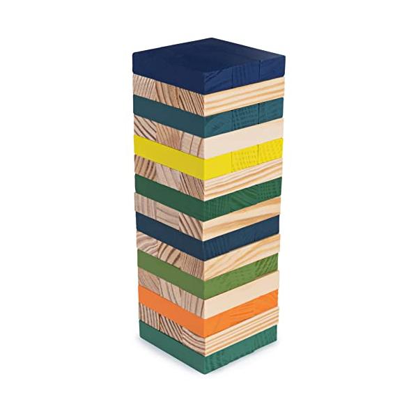 ボードゲーム 英語 アメリカ 海外ゲーム 6064917 Mindful Classics, Jumbling Tower Sustainable Wooden Blocks Tumbling Toppling Bamboo Wood Pa...