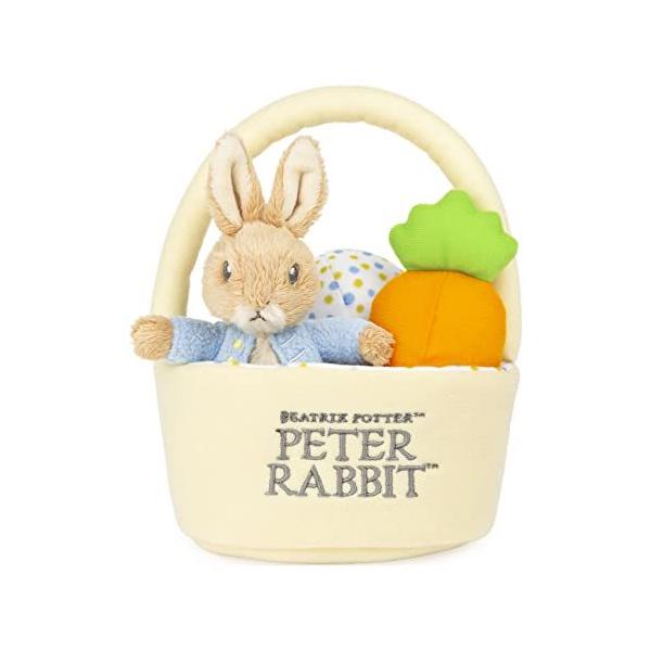 ガンド GUND ぬいぐるみ リアル お世話 かわいい 6063507 GUND Beatrix Potter Peter Rabbit Easter Basket Sensory Toy Playset, 4-Piece Plush To...
