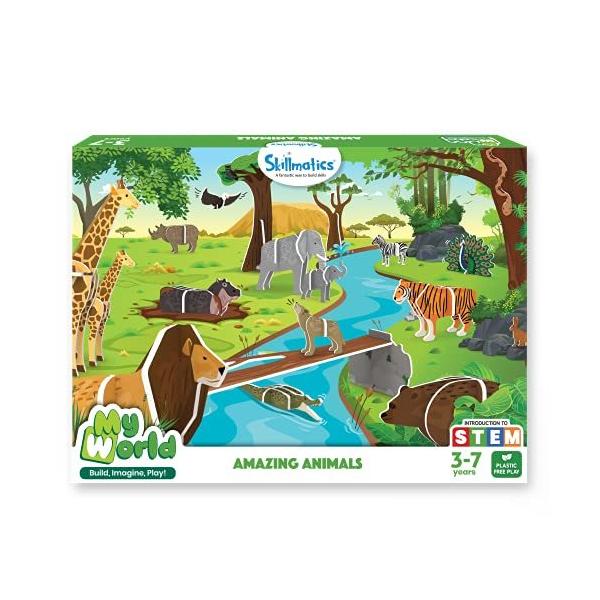 Skillmatics スキルマティクス アメリカ 海外輸入 知育玩具 教養ゲーム  SKILL90MWAA Skillmatics STEM Building Toy : My World Amazing Animals | Gifts ...