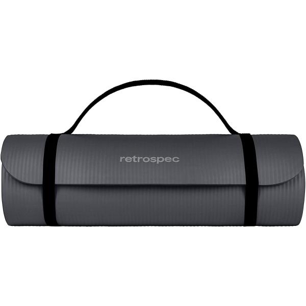 ヨガマット フィットネス 4439 Retrospec Solana Yoga Mat 1/2" Thick w/Nylon Strap for Men &amp; Women - Non Slip Excercise Mat for Yo...