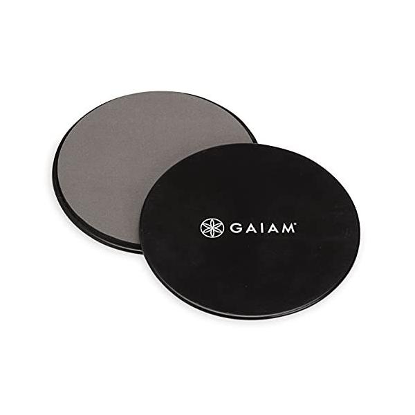 ヨガマット フィットネス 0018713644855 Gaiam Core Sliding Discs - Dual Sided Workout Sliders for Carpet &amp; Hardwood Floor - Home ...