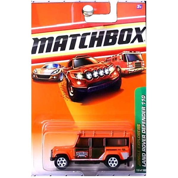 マッチボックス マテル ミニカー MATCHBOX アメリカ直輸入  Matchbox 2010 Jungle Explorers Land Rover Defender 110 Orange海外限定品を迅速輸入！5〜15営業日にて発送しま...