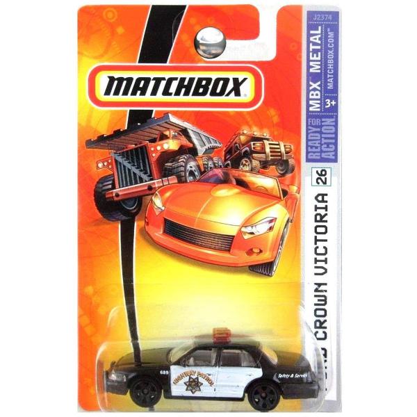 マッチボックス マテル ミニカー MATCHBOX アメリカ直輸入 26 FORD CROWN VICTORIA Matchbox 2006 Black &amp; White Ford Crown Victoria "Highway Pa...