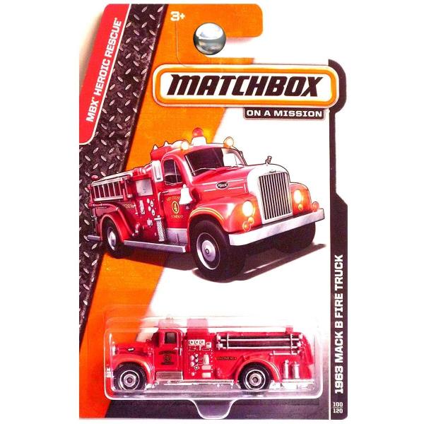 マッチボックス マテル ミニカー MATCHBOX アメリカ直輸入 9772059 Matchbox 2014 - 1963 Mack B Fire Truck 100/120 MBX Heroic Rescue海外限定品を迅速輸入！5〜1...