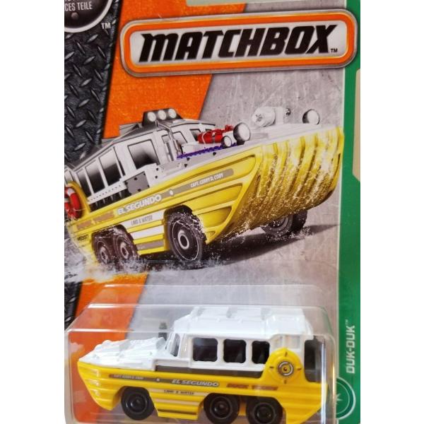 マッチボックス マテル ミニカー MATCHBOX アメリカ直輸入 4336246820 Matchbox 2017 MBX Explorers Duk-Duk (Boat Car) 89/125, White and Yellow海外限定...