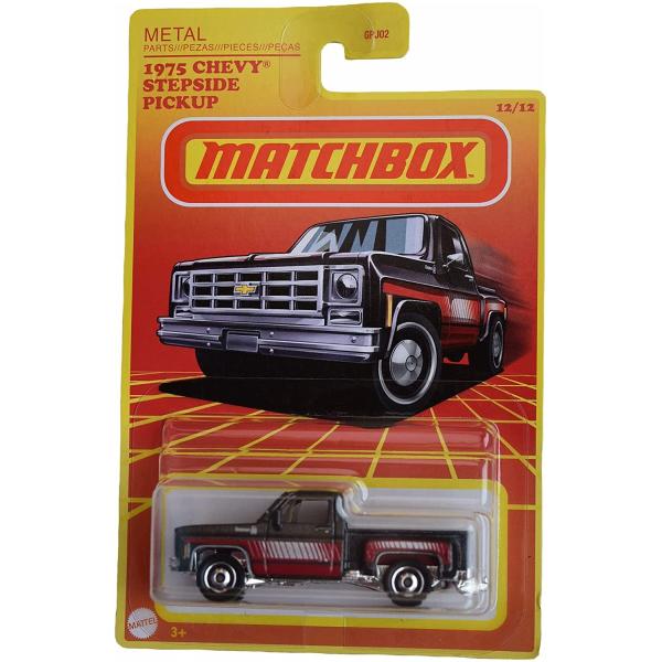 マッチボックス マテル ミニカー MATCHBOX アメリカ直輸入 GPP12 Matchbox 1975 Chevy Stepside Pickup - Black 12/12海外限定品を迅速輸入！5〜15営業日にて発送します。型番：GP...