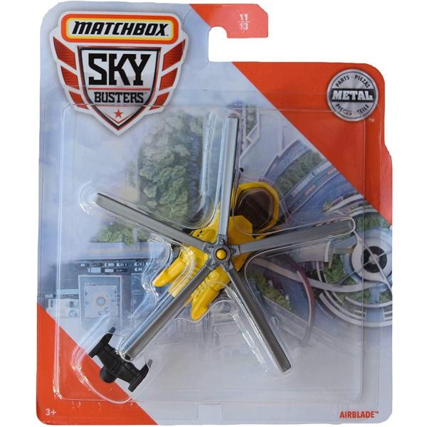 マッチボックス マテル ミニカー MATCHBOX アメリカ直輸入 Sky Busters Airblade Matchbox Sky Busters Airblade #11/13, Yellow, Helicopter, Toy Veh...