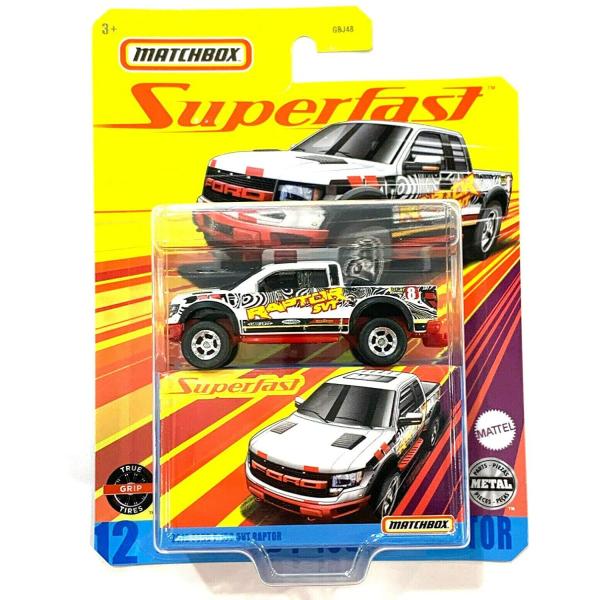 マッチボックス マテル ミニカー MATCHBOX アメリカ直輸入  Matchbox Superfast #12 2010 F0rd F-150 SVT Raptor (White/red)海外限定品を迅速輸入！5〜15営業日にて発送しま...