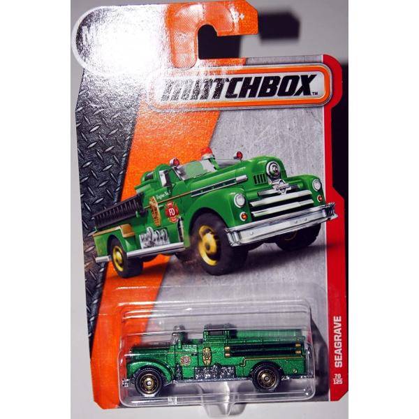 マッチボックス マテル ミニカー MATCHBOX アメリカ直輸入 30782 Matchbox 2016 MBX Heroic Rescue Seagrave Fire Engine 70/125, Green海外限定品を迅速輸入！5〜1...