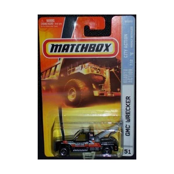 マッチボックス マテル ミニカー MATCHBOX アメリカ直輸入  Matchbox 2008 -51 City Action Series 7 of 12 GMC Wrecker Tow Truck Black 1:64 Scale C...
