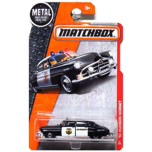 マッチボックス マテル ミニカー MATCHBOX アメリカ直輸入  Matchbox 2016 MBX Heroic Rescue '51 Hudson Hornet (Police Car) 57/125, Black海外限定品を迅速輸...