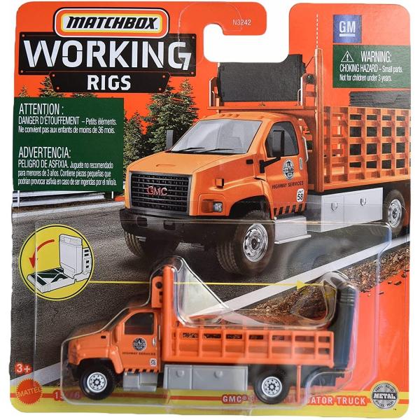マッチボックス マテル ミニカー MATCHBOX アメリカ直輸入 GPP12 Matchbox GMC 3500 Attenuator Truck, [Orange] Working Rigs 15/16海外限定品を迅速輸入！5〜15営業...