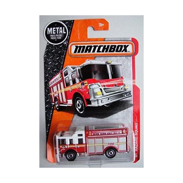マッチボックス マテル ミニカー MATCHBOX アメリカ直輸入 MBX2016 Matchbox 2016 MBX Heroic Rescue Hazard Squad Fire Engine Fire Truck Red FDNY H...