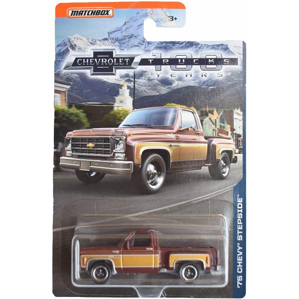 マッチボックス マテル ミニカー MATCHBOX アメリカ直輸入 dvl52 Matchbox '75 Chevy Stepside, [Brown/Gold] 100 Years Trucks海外限定品を迅速輸入！5〜15営業日にて発送...