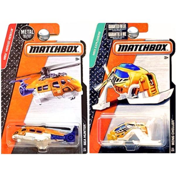 マッチボックス マテル ミニカー MATCHBOX アメリカ直輸入  Matchbox MBX Heroic Rescue Sea Hunter &amp; MBX Explorers Wing Chiller Die Cast 1/64 ...