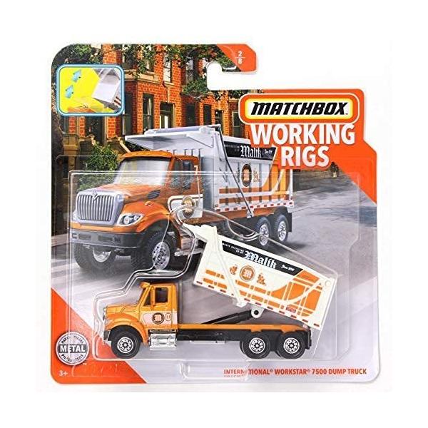 マッチボックス マテル ミニカー MATCHBOX アメリカ直輸入 GPH97 Matchbox Working Rigs International Workstar 7500 Dump Truck, [Orange] Malik海外限定...