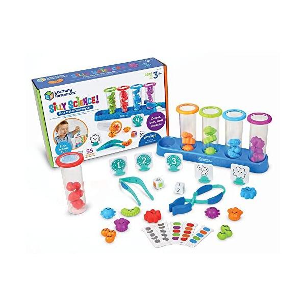 知育玩具 パズル ブロック ラーニングリソース LER5542 Learning Resources Silly Science Fine Motor Sorting Set - 55 Pieces, Age 3+ Preschool Sc...