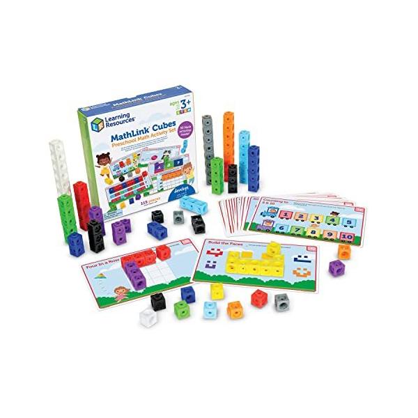 知育玩具 パズル ブロック ラーニングリソース LER9335 Learning Resources MathLink Cubes Preschool Math Activity Set - Classroom Must Haves, Te...