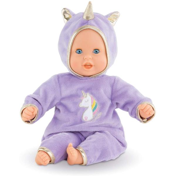 コロール 赤ちゃん 人形 ベビー人形 9000100490 Corolle B?b? Calin Unicorn Boy Baby Doll - 12" Soft Body Doll with Purple Hooded Outfit, S...