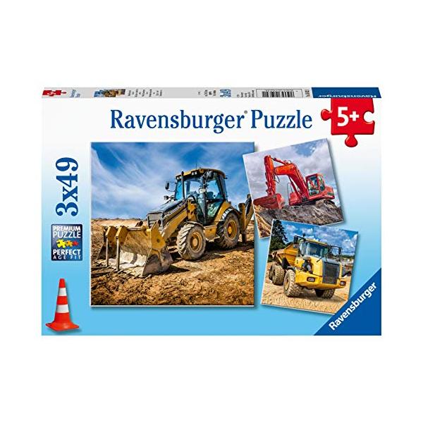 ジグソーパズル 海外製 アメリカ 05032 Ravensburger Diggers at Work Puzzle Set | 3x49 Piece Jigsaw Puzzles for Kids | Screen-Free Activi...