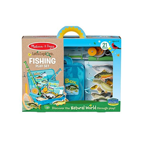 メリッサ&amp;ダグ おもちゃ 知育玩具 Melissa &amp; Doug 30806 Melissa &amp; Doug Let’s Explore Fishing Play Set ? 21 Pieces - FSC Certi...