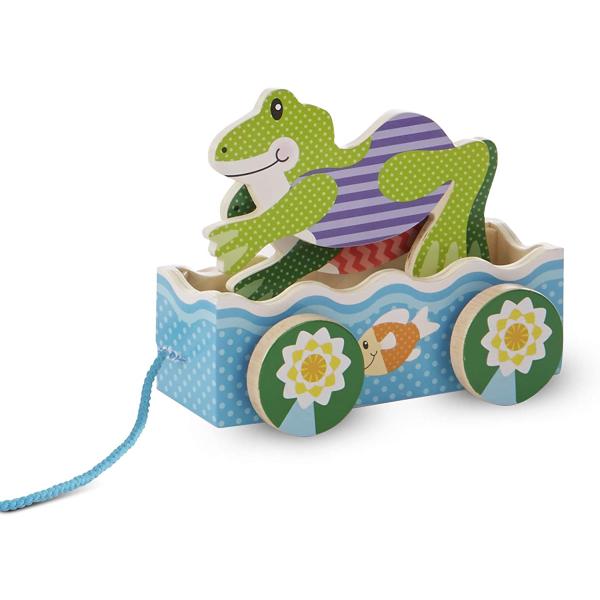 メリッサ&amp;ダグ おもちゃ 知育玩具 Melissa &amp; Doug 3615 Melissa &amp; Doug First Play Friendly Frogs Wooden Pull Toy 3615海外限定品を迅速輸...