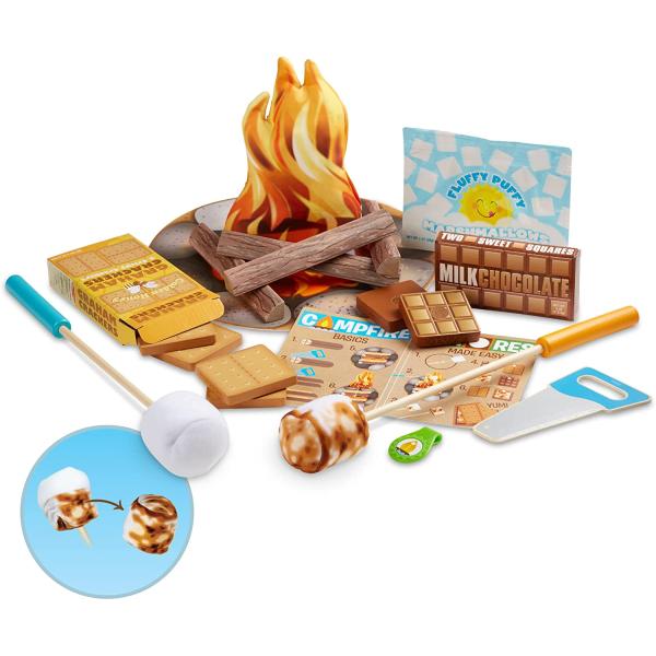 メリッサ&amp;ダグ おもちゃ おままごと ごっこ遊び Melissa &amp; Doug 30822 Melissa &amp; Doug Let's Explore Campfire S’mores Set with Toy foo...