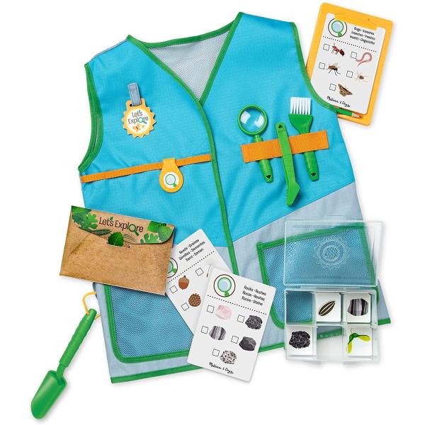 メリッサ&amp;ダグ おもちゃ おままごと ごっこ遊び Melissa &amp; Doug 30805 Melissa &amp; Doug Let’s Explore Naturalist Vest Play Set ? 20 Pie...