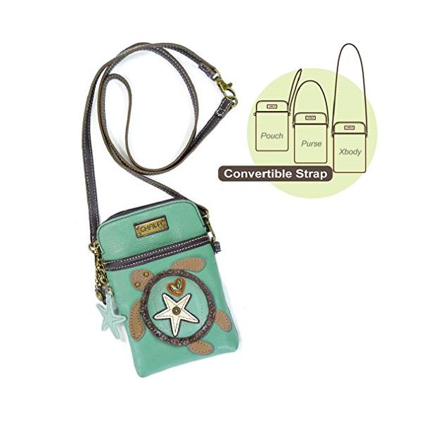 chala バッグ パッチ カバン かわいい チャラ ブランド ショルダーバッグ ボディバッグ 綺麗 レディース ウィメンズ 827TU4 Chala Cell Phone Crossbody Purse - Sea Turtle - Te...