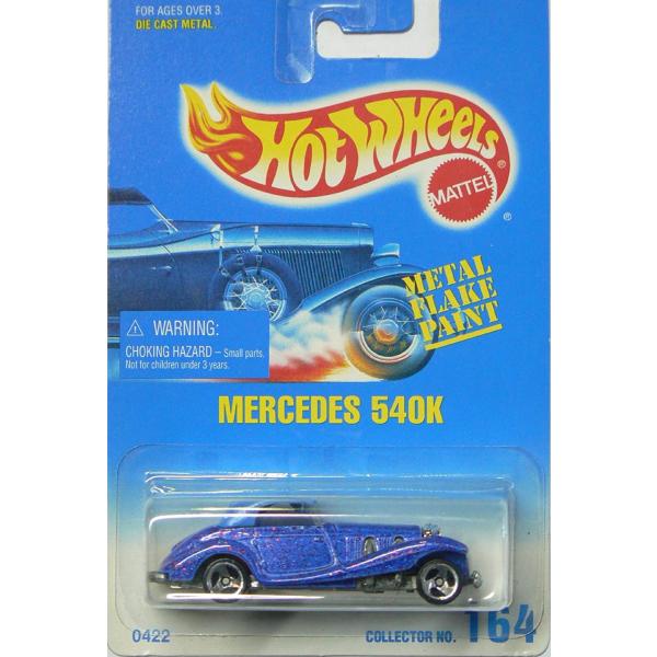 ホットウィール マテル ミニカー ホットウイール  Hot Wheels Mercedes 540k #164 Metal Flake Paint Blue to White Card 3 Spoke海外限定品を迅速輸入！5〜15営業日にて...