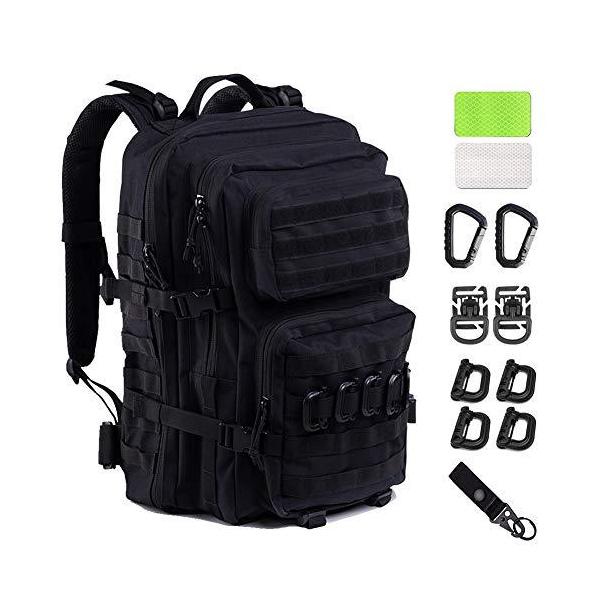 ミリタリーバックパック タクティカルバックパック サバイバルゲーム サバゲー アメリカ BL-01 R.SASR Black Tactical Backpack, Military Backpack, Molle Backpack.(Bla...