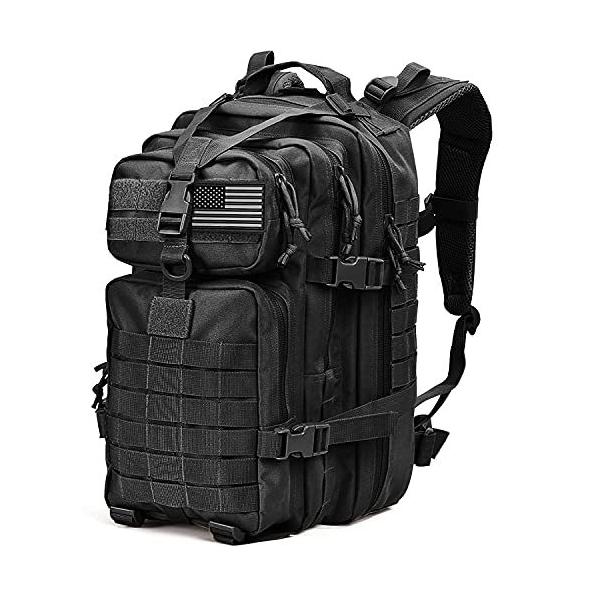 ミリタリーバックパック タクティカルバックパック サバイバルゲーム サバゲー アメリカ  Tru Salute 45L Military Black Tactical Backpack Large Army 3 Day Pack Molle...