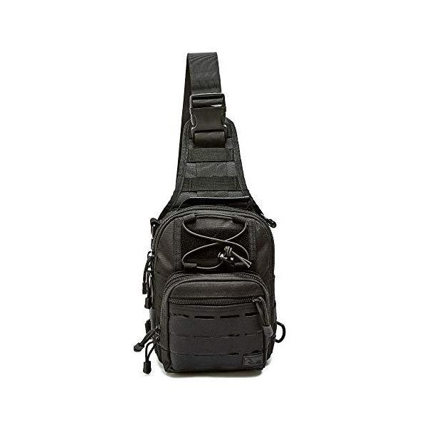 ミリタリーバックパック タクティカルバックパック サバイバルゲーム サバゲー アメリカ  WOLF TACTICAL EDC Sling Bag - Concealed Carry Sling Pack with Laser-Cut MOL...