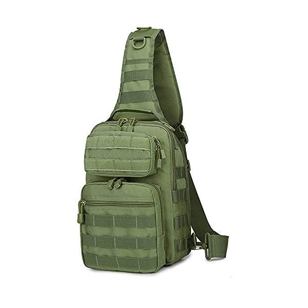 ミリタリーバックパック タクティカルバックパック サバイバルゲーム サバゲー アメリカ  VIIDOO Tactical Sling Bag for Men, Od Green Military Molle Concealed Carry ...