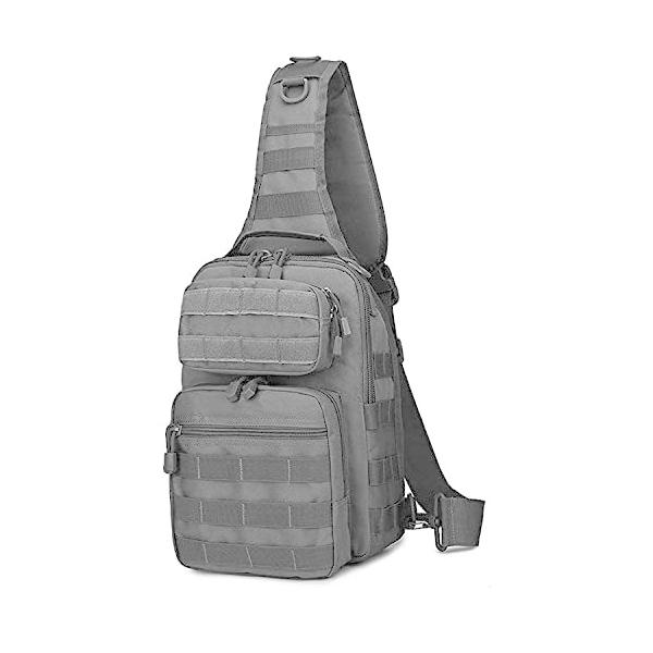 ミリタリーバックパック タクティカルバックパック サバイバルゲーム サバゲー アメリカ  VIIDOO Molle Sling Bag for Men Tactical, Black Military Molle Concealed Car...